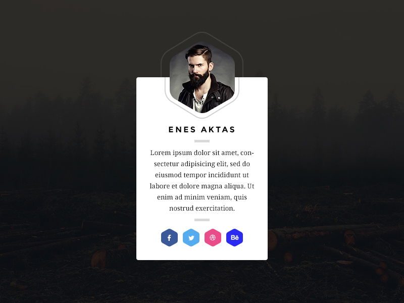 Profile Card Freebie - Download Photoshop Resource - PSD Repo